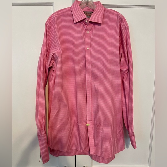 Thomas Pink | Shirts | Thomas Pink Windowpane Check Shirt Dress Mens 65 ...
